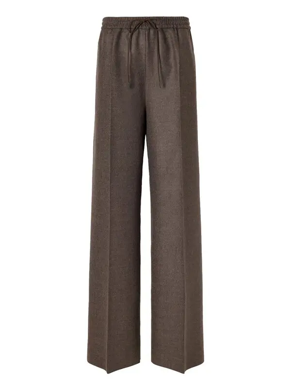 Max Mara Pantone Virgin Wool-twill Wide-leg Pants - Brown