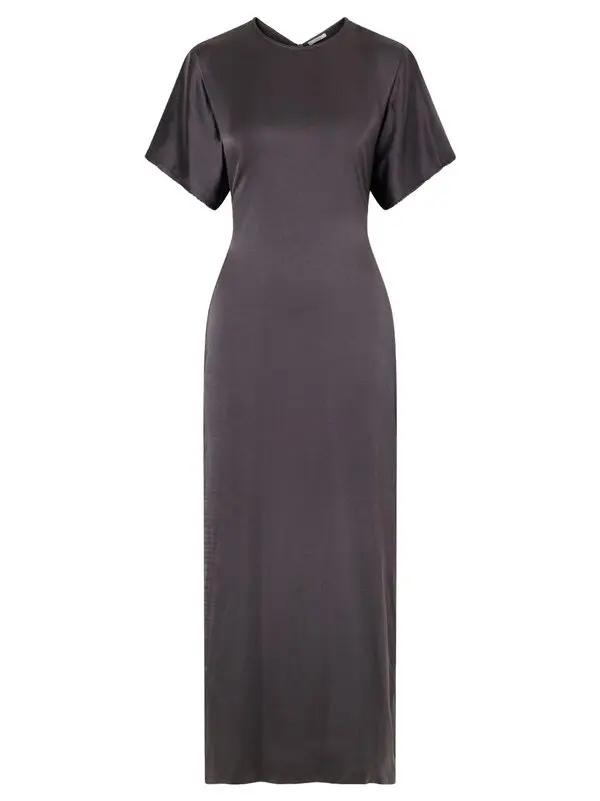 FFORME Imogen Draped Satin Maxi Dress - Metallic