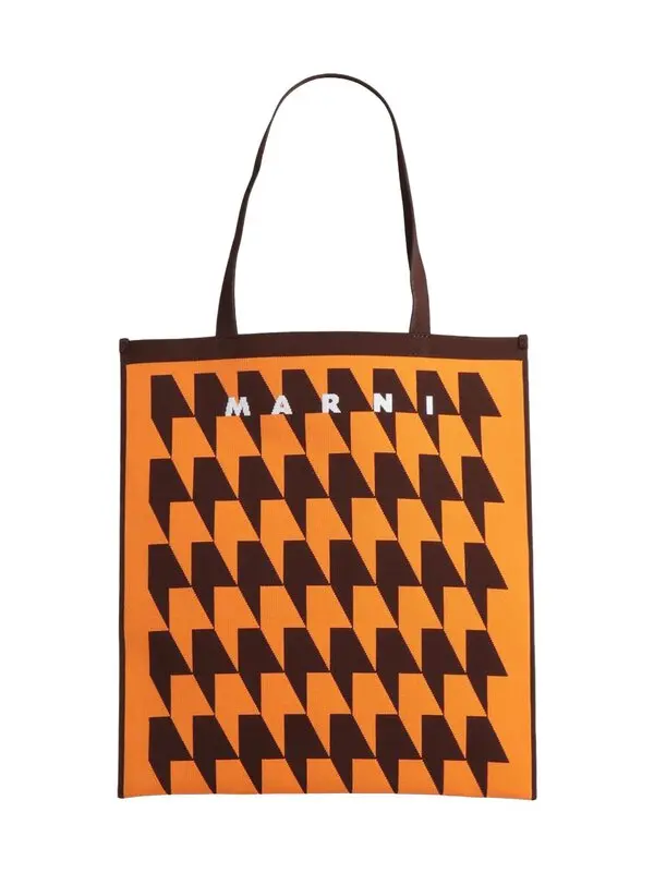 Marni Houndstooth Handbag - Orange