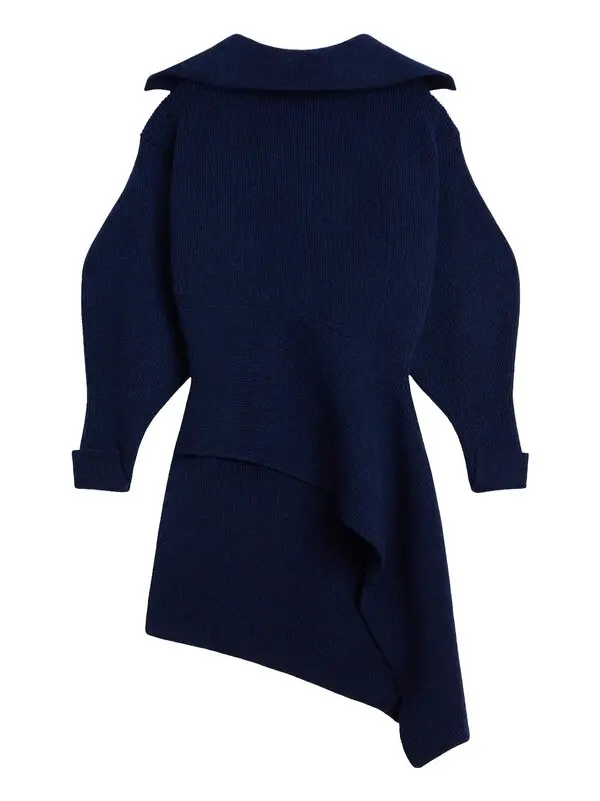 Givenchy Asymmetric High Neck Knitted Dress - No