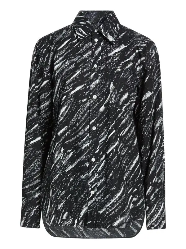 Marni Minimalist Two-tone Shirt - Black