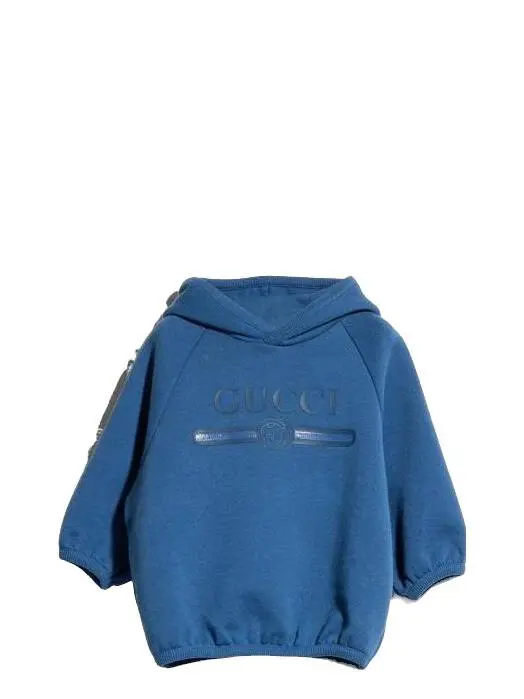 Gucci Baby Cotton Sweatshirt With Print - Blue