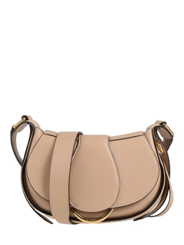 Chloé Medium Leather Saddle Bag - Nude