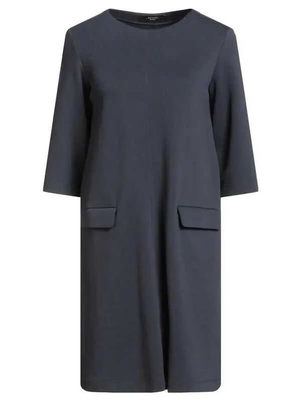 Max Mara Solid Flared Dress - Blue