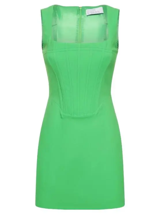 Giuseppe Di Morabito Cady Envers Satin Mini Dress - Green