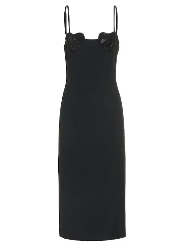 Blumarine Heart-shaped Decorative Dress - Black