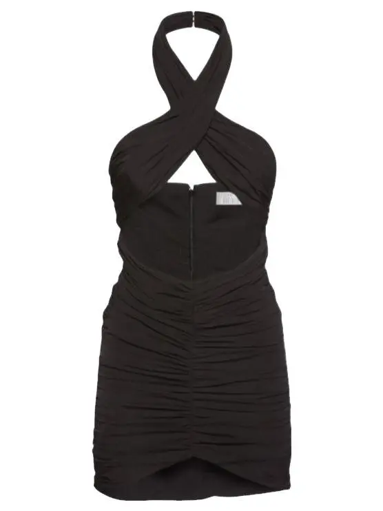 Giuseppe Di Morabito Crepe De Chine Cut Out Mini Dress - Black