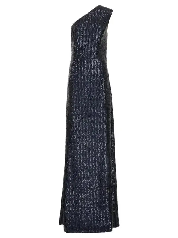 Michael Kors Sequined Jersey Shoulder Dress - Black