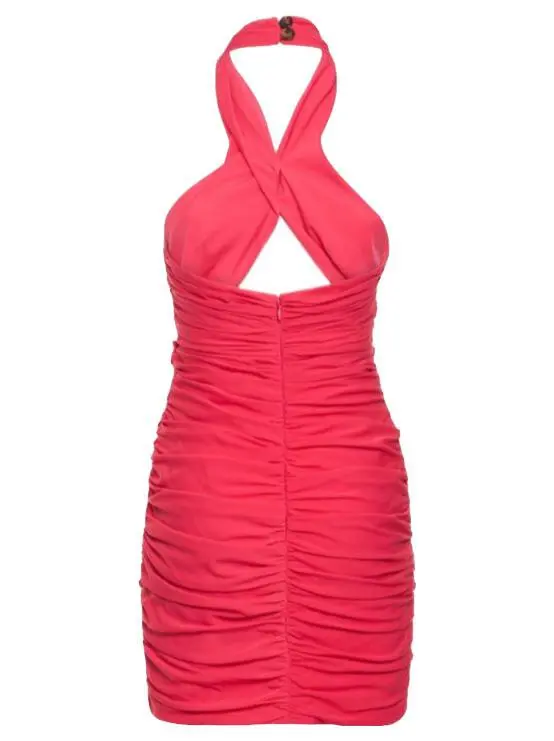 Giuseppe Di Morabito Crepe De Chine Cut Out Mini Dress - Red
