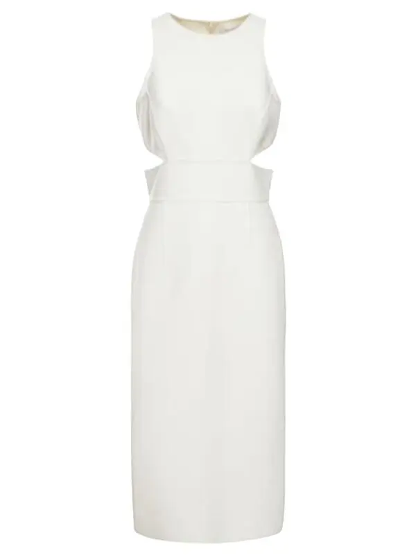 Michael Kors Hollowed-out Mid-length Dress - White