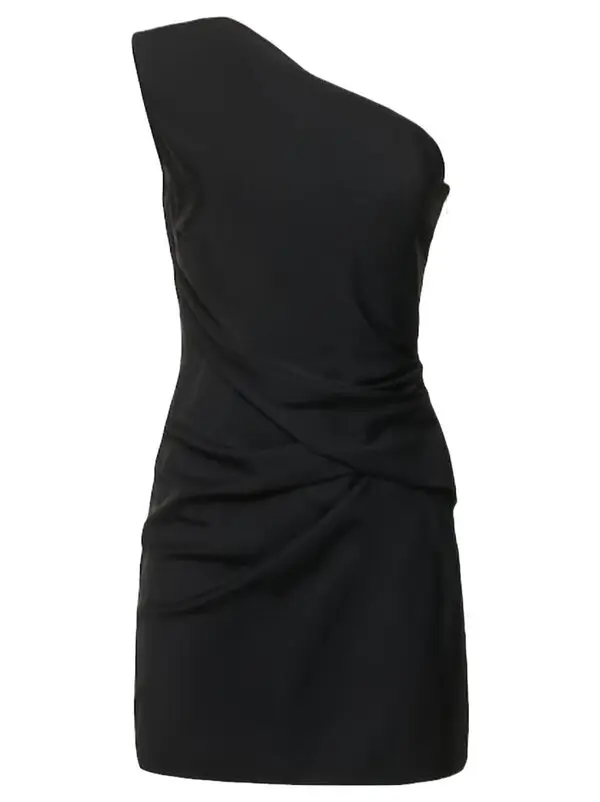 Roland Mouret Asymmetrical Stretch Mini Dress - Black