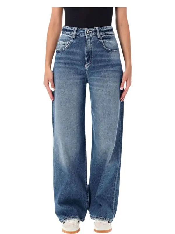 ICON DENIM LOS ANGELES Poppy High-rise Wide-leg Jeans - Blue
