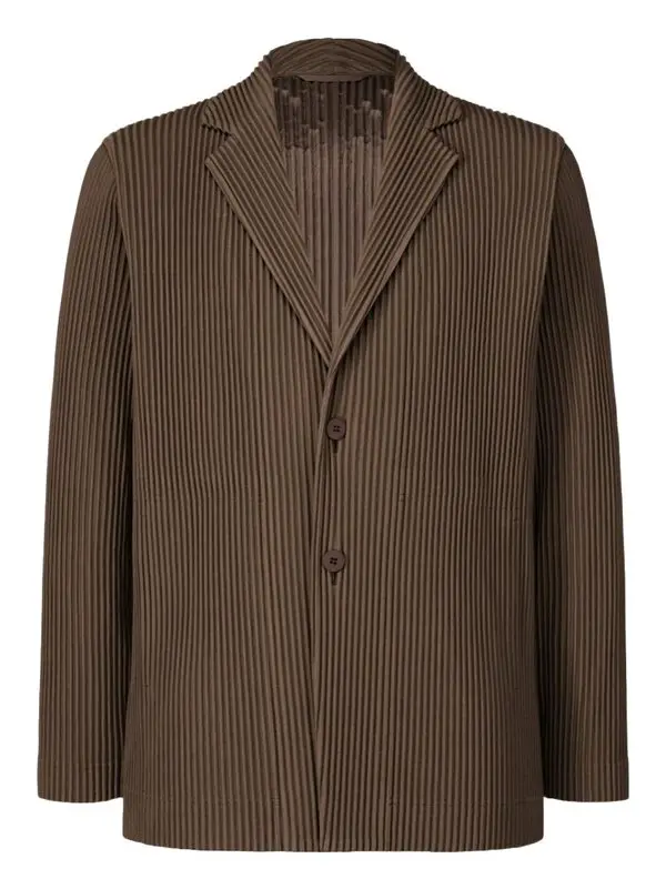 Issey Miyake Homme Plissé Tailored Pleats Jacket - Shadow Brown