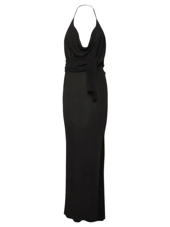 AYA MUSE Halter Neck Dress - Black