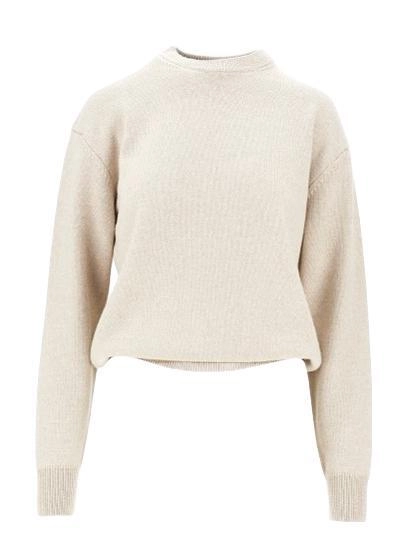 Jacquemus Ribbed-knit Crew-neck Wool Sweater - White
