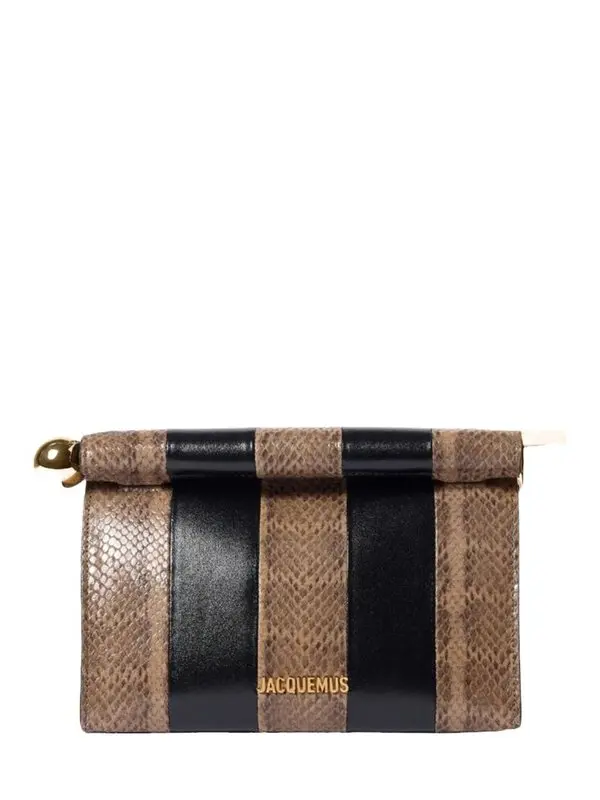 Jacquemus The Rond Carre Bag - Black/beige