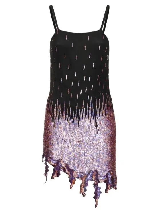 Giuseppe Di Morabito Embellished Viscose Mini Dress - Black
