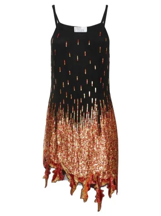 Giuseppe Di Morabito Embellished Viscose Mini Dress - Black