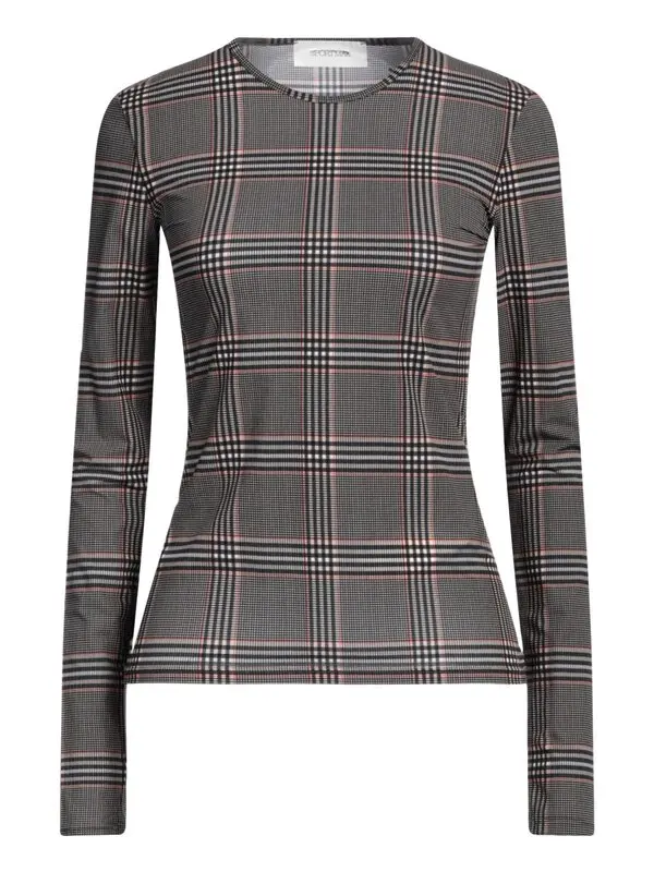 Sportmax Plaid T-shirt - Black