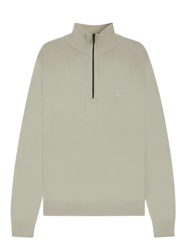 Hugo Boss Neck Knit Sweater - Light Beige
