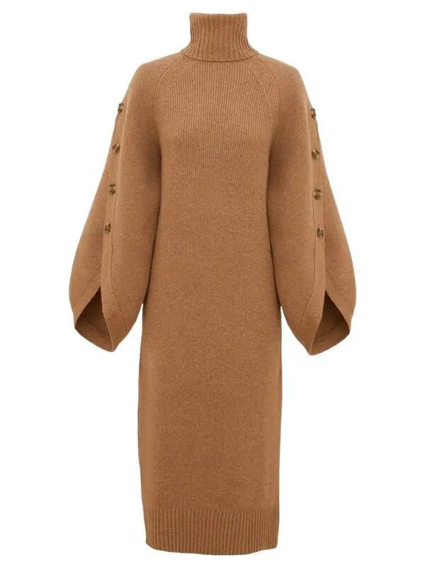 Zimmermann Valiant Buttoned Midi Dress - Praline