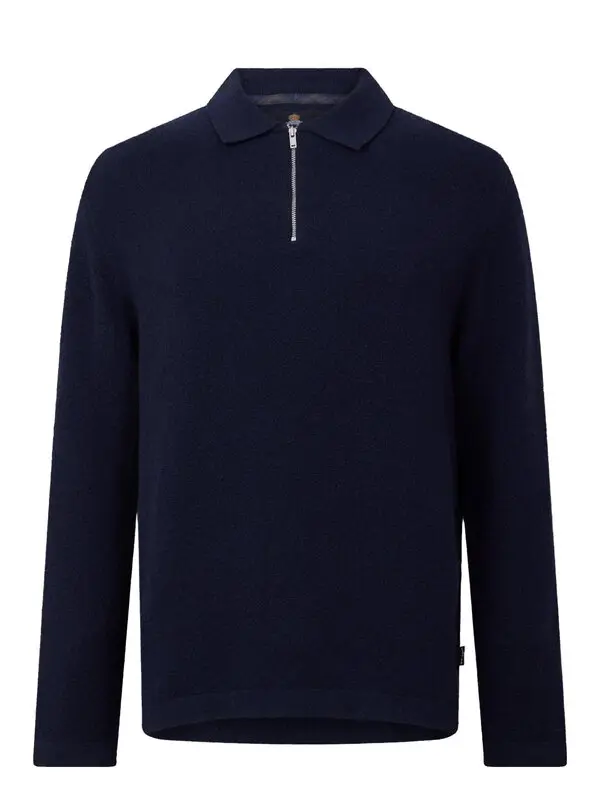 Barbour Collared Knit Sweater - Navy Blue