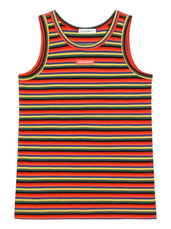 Dolce & Gabbana Striped Jersey Top - Multi-color