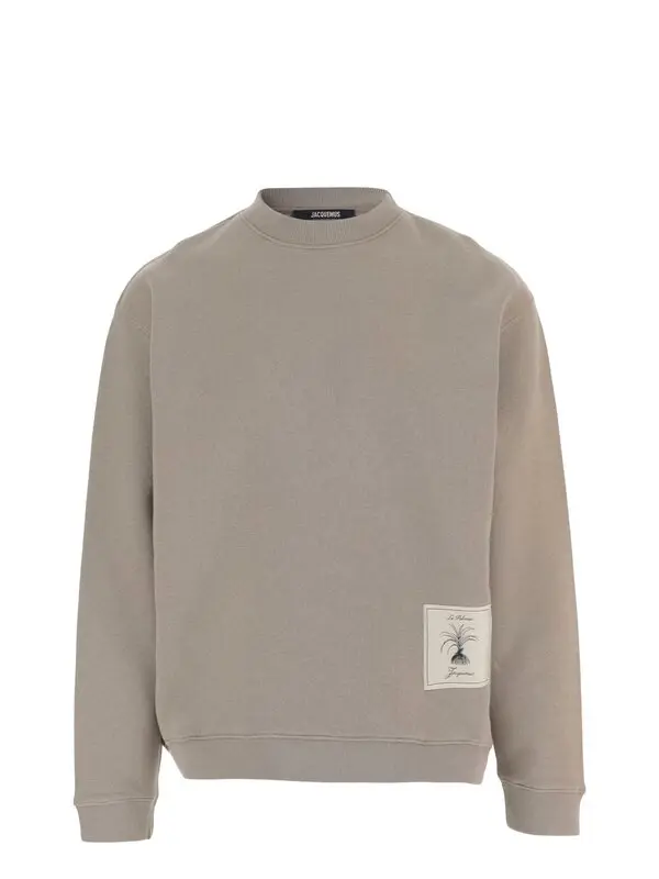 Jacquemus Logo Patch Sweatshirt - Light Brown