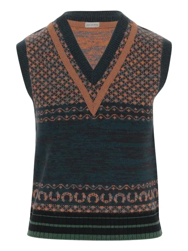 Dries Van Noten V-neck Knit Vest - No