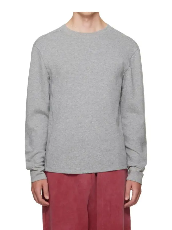 ENTIRE STUDIOS Waffle-knit Long-sleeve T-shirt - Grey