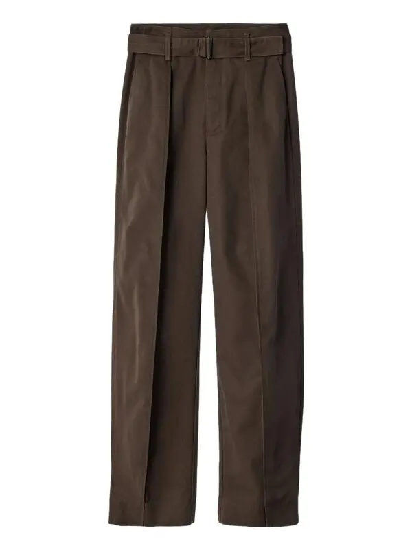 LEMAIRE Rounded Pants In Polycotton Twill - Carob