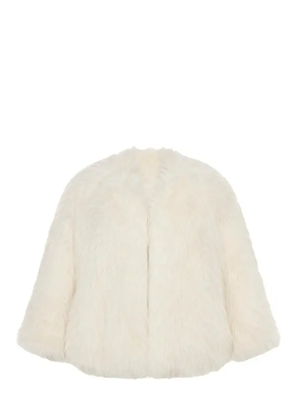 YVES SALOMON Long-sleeved Fur - White