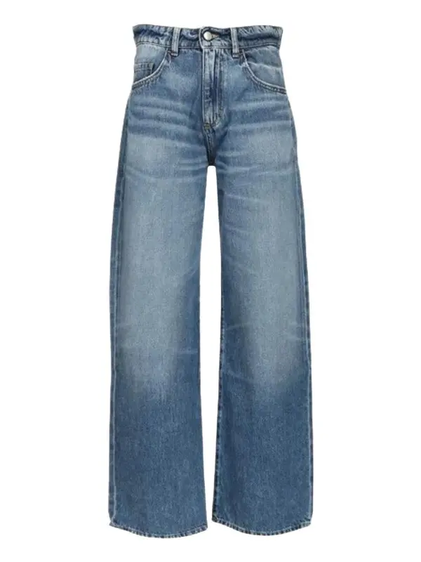 ICON DENIM LOS ANGELES Faded Wide-leg Jeans - Blue
