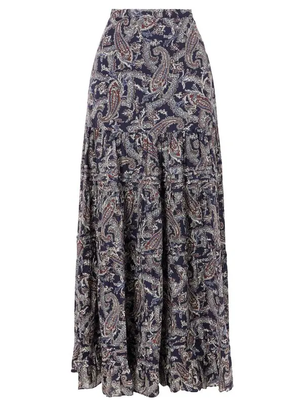 Veronica Beard Heatheralyn Gathered Paisley-print Cotton Maxi Skirt - Multi-color