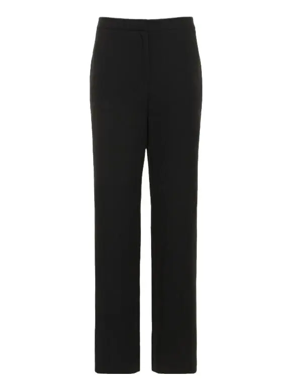 DEVEAUX Ami Vi Blend High Waist Straight Pants - Black
