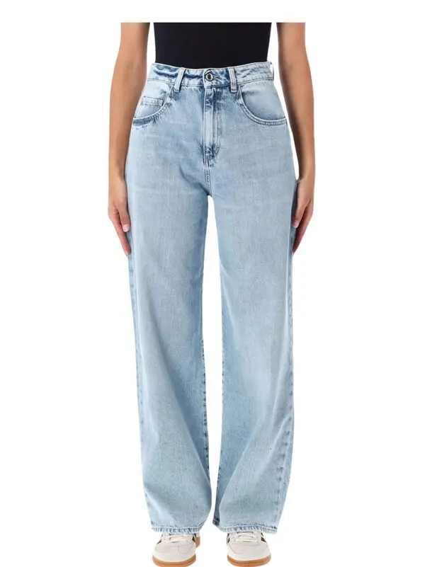 ICON DENIM LOS ANGELES Poppy High-rise Wide-leg Jeans - Blue