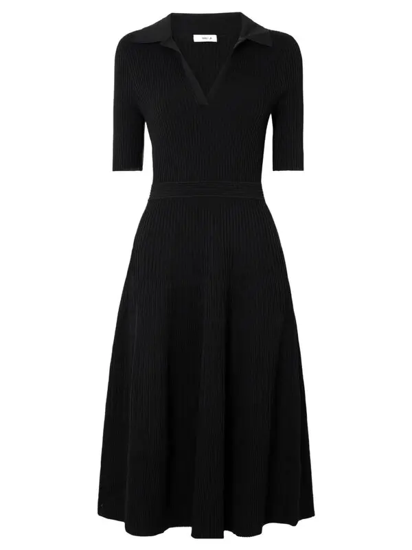 Simkhai Pati Polo-collar Midi Dress - Black