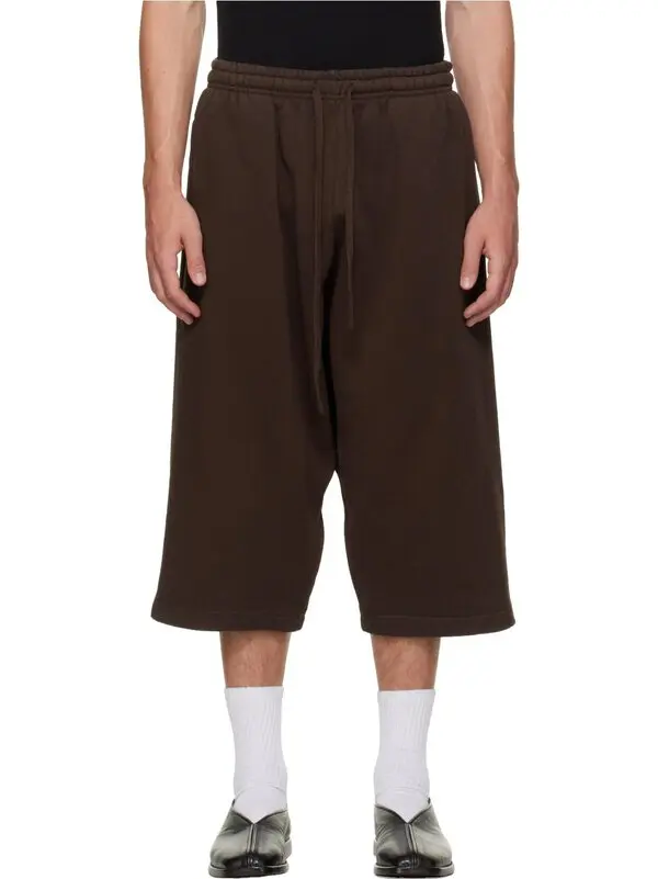 ENTIRE STUDIOS Drop-waist Drawstring Shorts - Brown