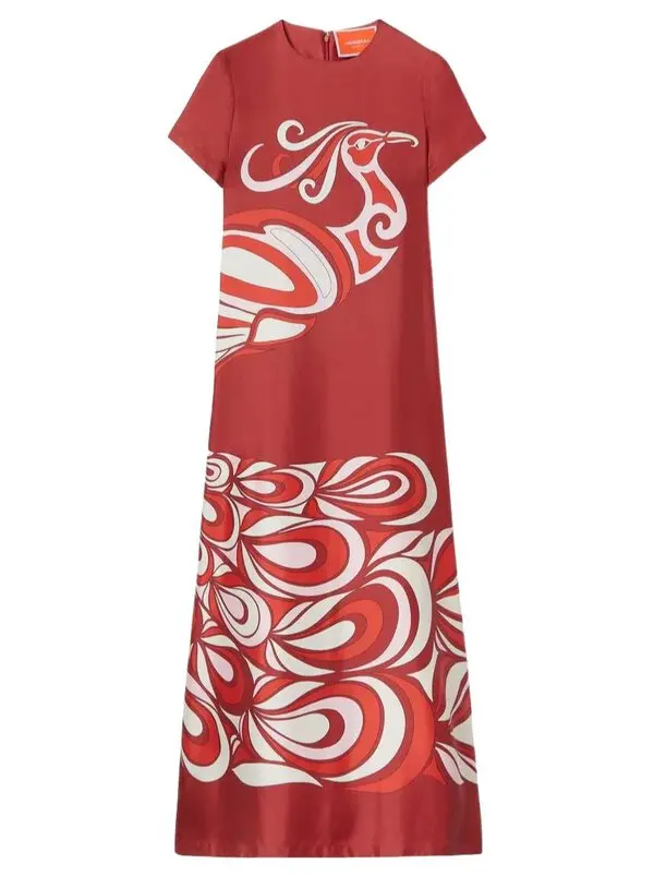La DoubleJ Swing Maxi Dress - Crimson