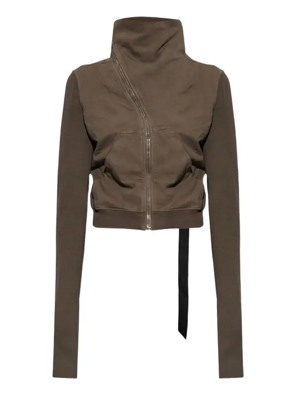 Rick Owens Asymmetric Zip Sweatshirt - Dust