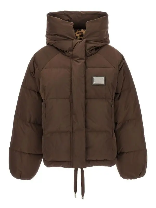 Dolce & Gabbana Dolce Gabbana Logo Plaque Down Jacket - Green