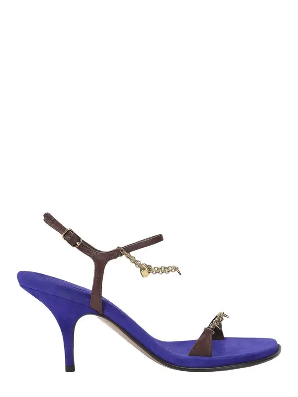 Chloé Suede Zia Heeled Sandals 80 - Blue