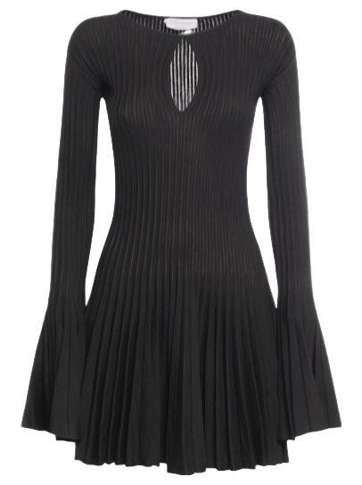 Blumarine Pleated Skirt Dress - Black