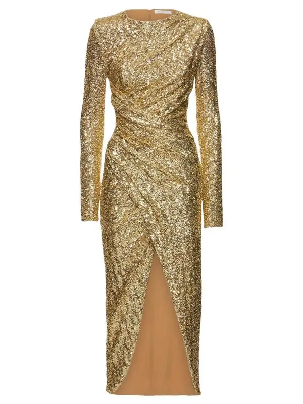 Michael Kors Sequined Pendant Mid-length Dress - Green