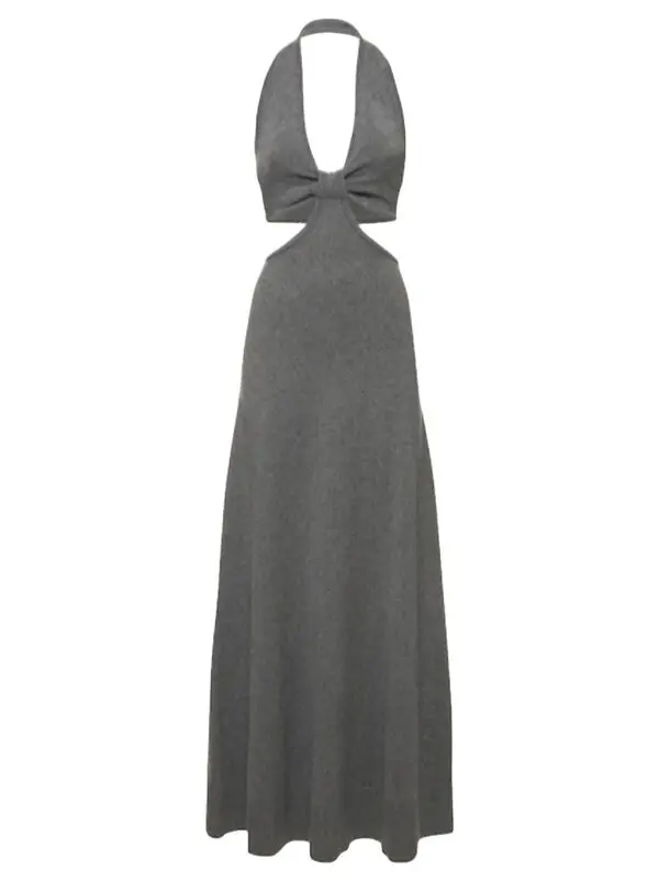 Michael Kors Knitted Long Hollow Dress - Black