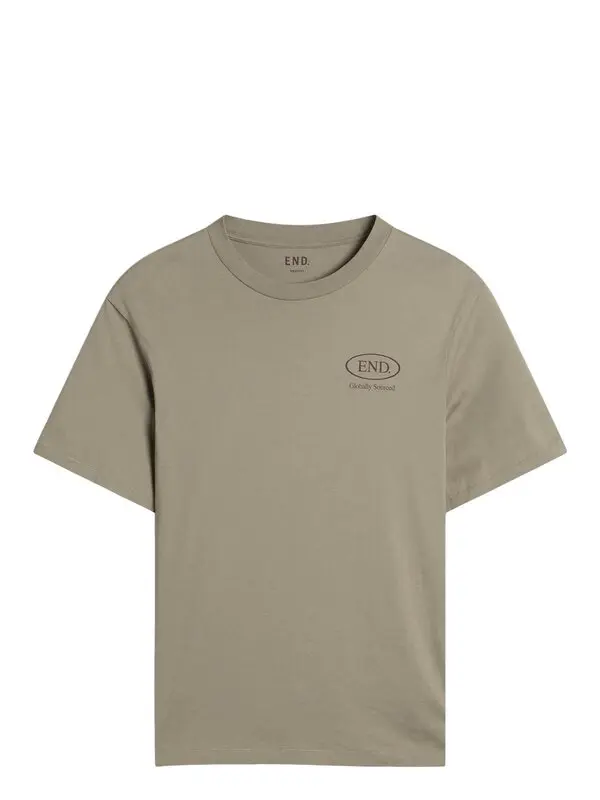 END. Worn Established T-shirt - Khaki