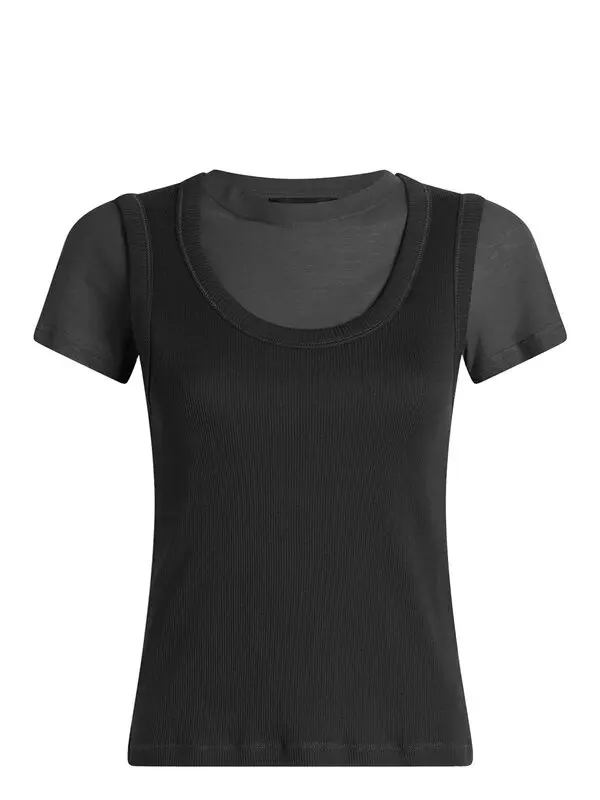 END. 2 In 1 Baby T-shirt - Washed Black