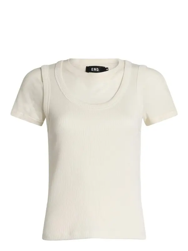END. 2 In 1 Baby T-shirt - Ecru