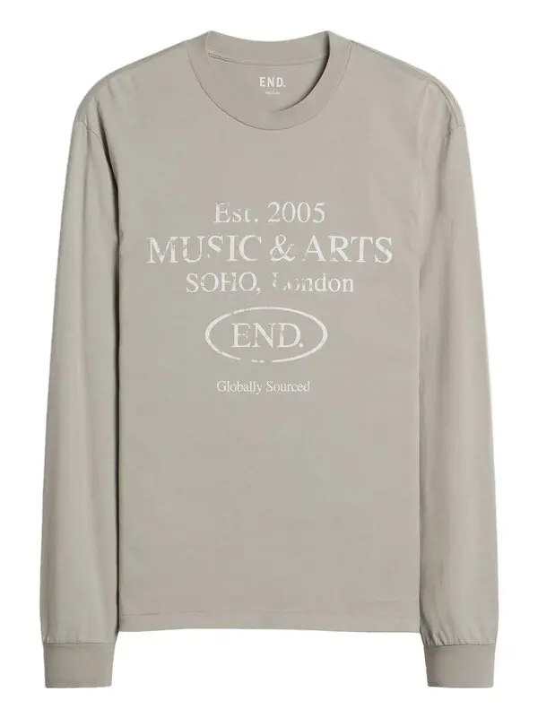 END. Worn Established Ls T-shirt - Washed Grey