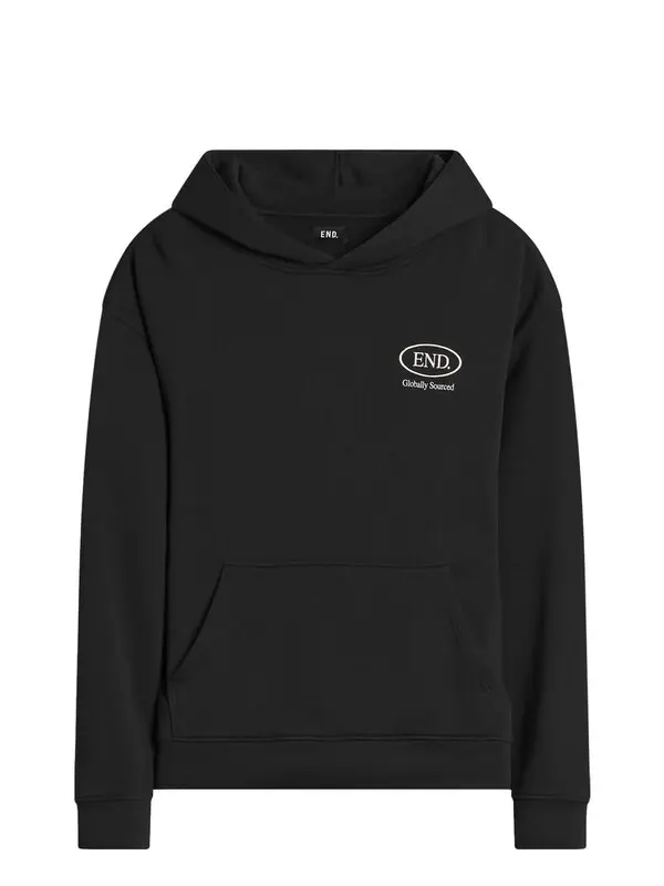 END. Worn Established Hoodie - Cinder Black